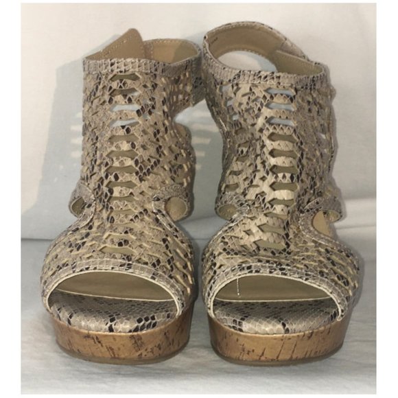 Shoes | New Snake Skin Pattern Wedges | Poshmark
